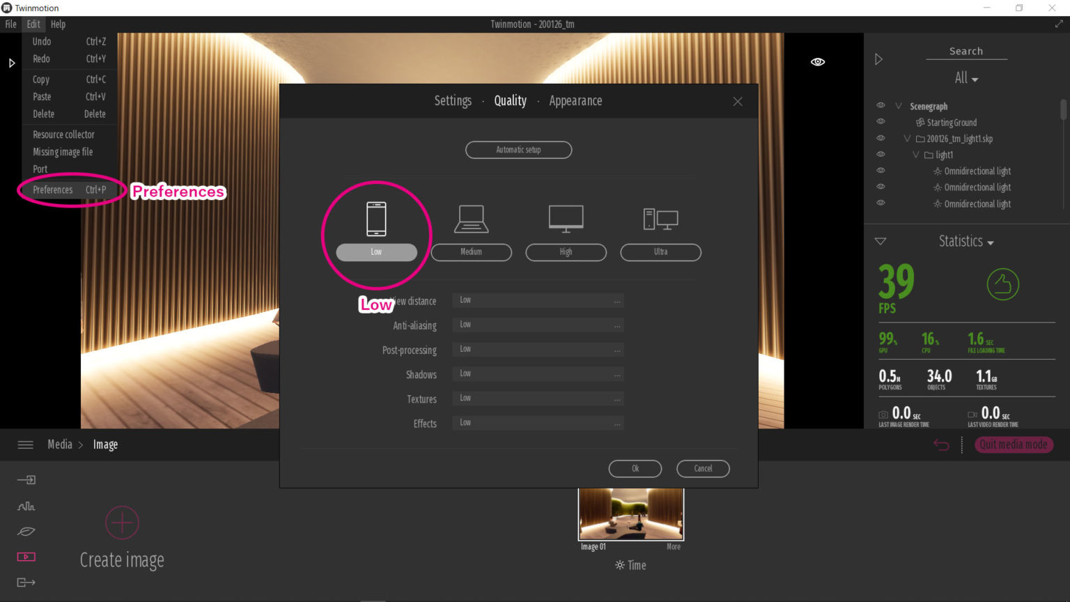 【Twinmotion】Making Curved Indirect Light using “Replace object ...
